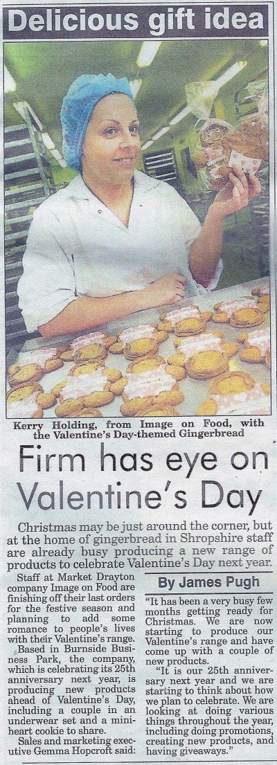 Shropshire Star Valentines Gingerbread – Original Biscuit Bakers