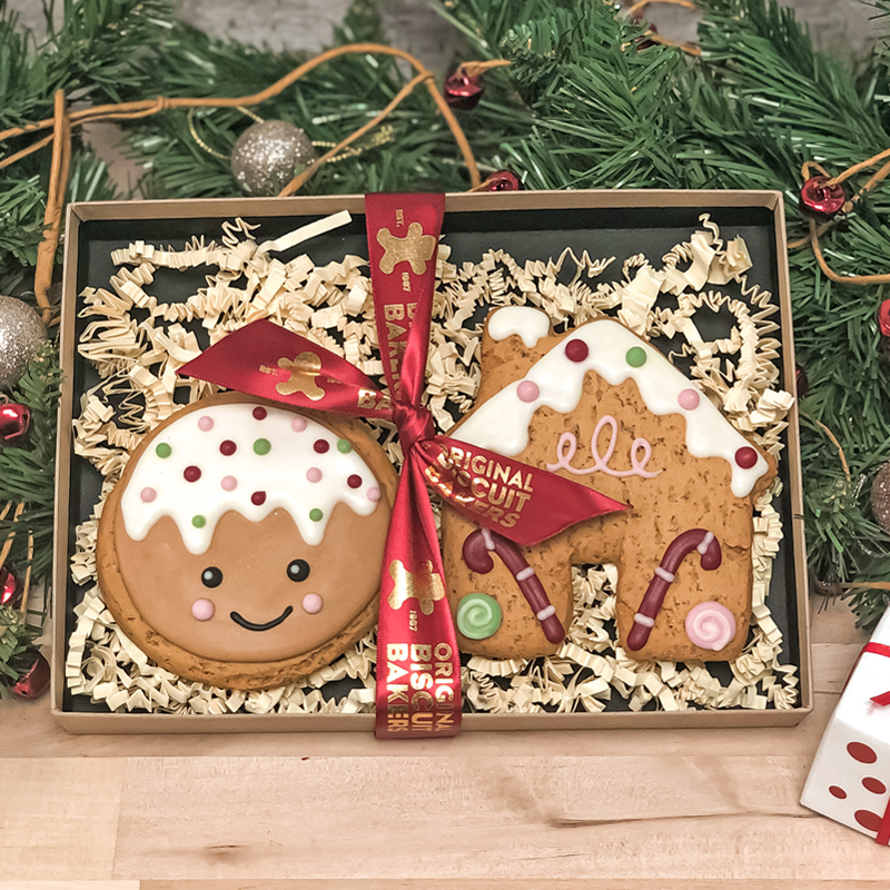 Christmas Santa & Reindeer Gingerbread Gift Pack Duo – Original Biscuit ...